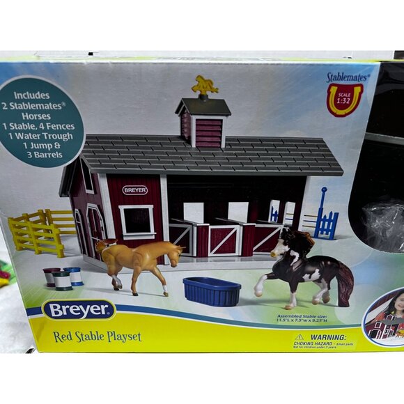 Breyer | Toys | Breyer Red Stable Play Set Lot Toy With Horses | Poshmark